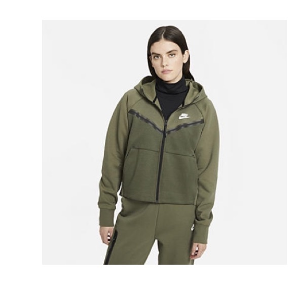 Nike | Tops | Nike Olive Green Tech Fleece | Poshmark